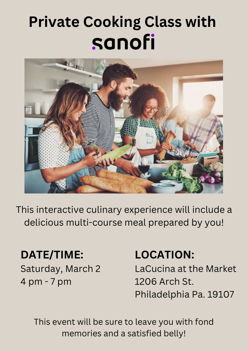 Private Cooking Class with Sanofi - Eastern Pennsylvania Bleeding ...