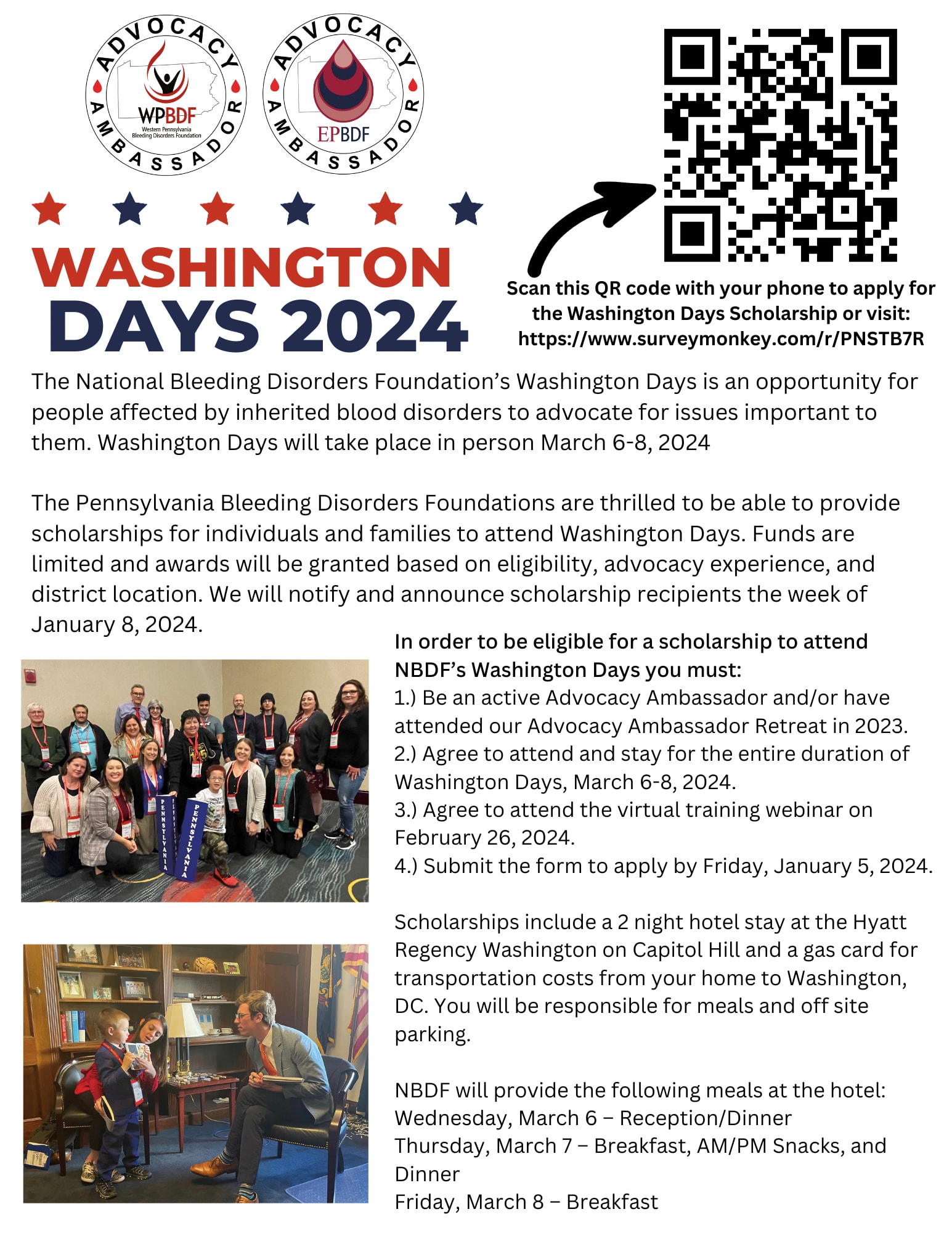 Washington Days 2024 - Eastern Pennsylvania Bleeding Disorders Foundation